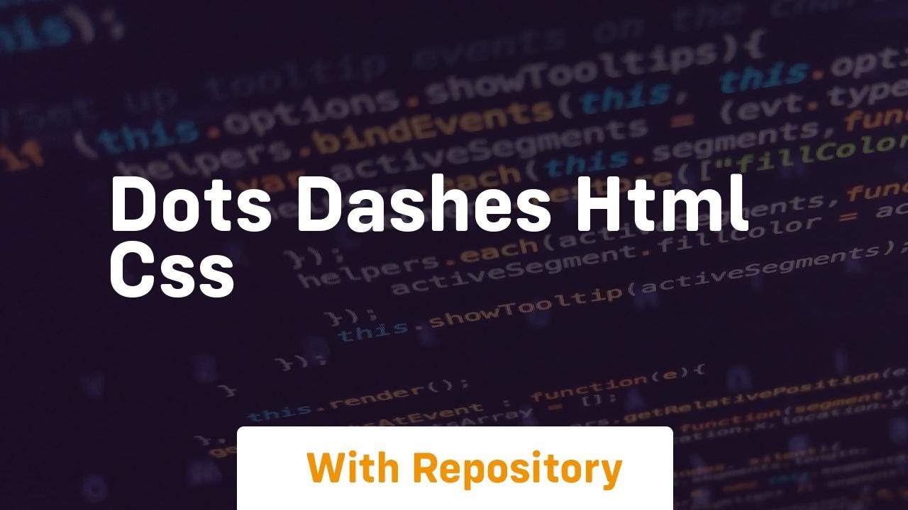 Dots dashes html css