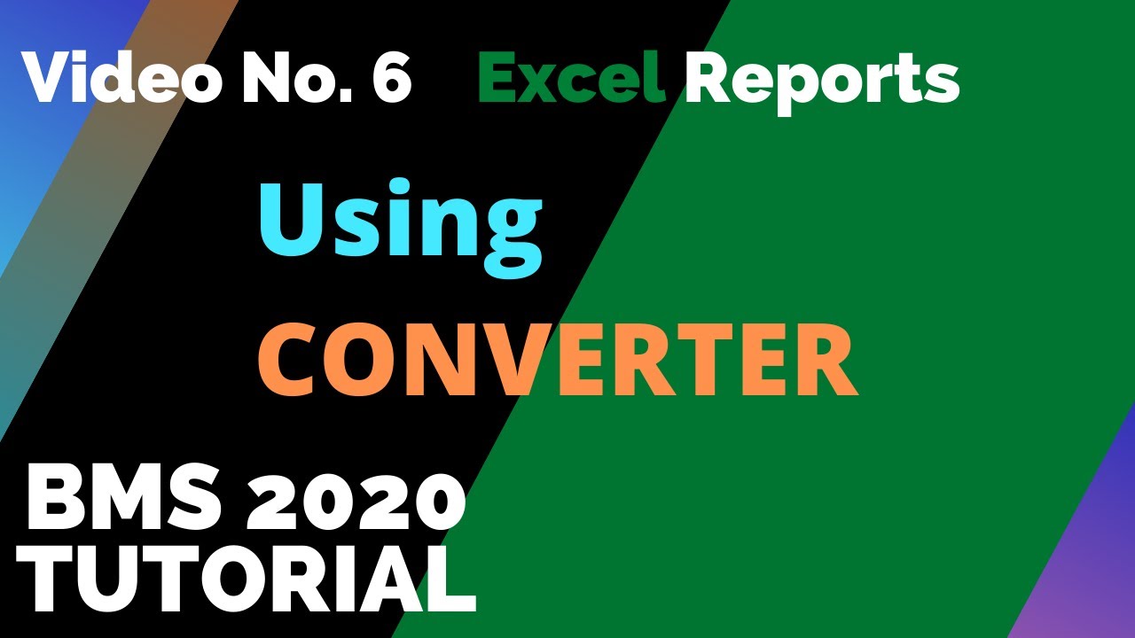 CONVERT BMS REPORTS TO EXCEL