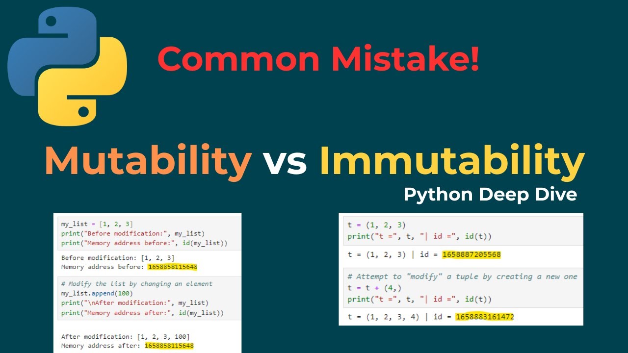 Mutability and Immutability in Python Explained | Deep Dive for Beginners & Advanced