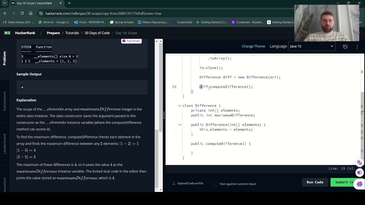 #34 Java HackerRank | Solution Of Scope Problem