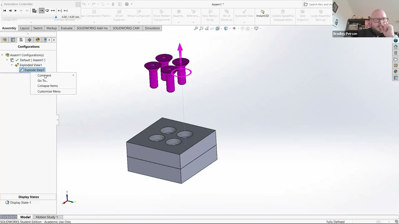 SolidWorks Basics: Creating Exploded Views in Assemblies