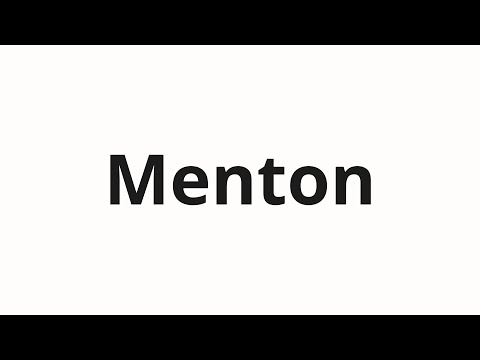 How to pronounce Menton