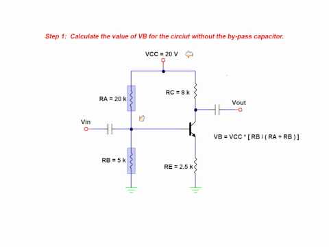 The Effects Of A By-Pass Capacitor On Amplifier Voltage Gain - BJT common emitter amplifier