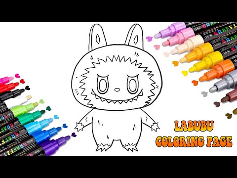 Labubu Macaron Coloring Made EASY for Kids