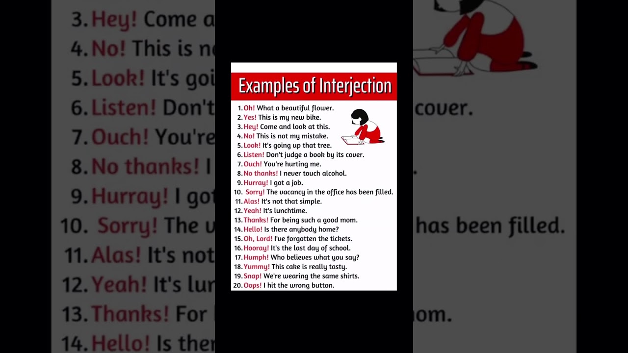 Examples of interjection 👊🔥|#communicationskills #learningenglishwith #shortvideo #learningenglish