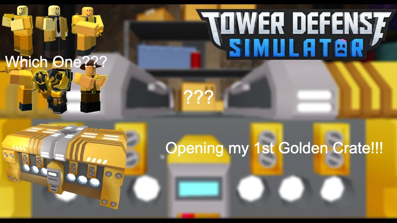 TDS - Opening my first GOLDEN Crate!!! ROBLOX