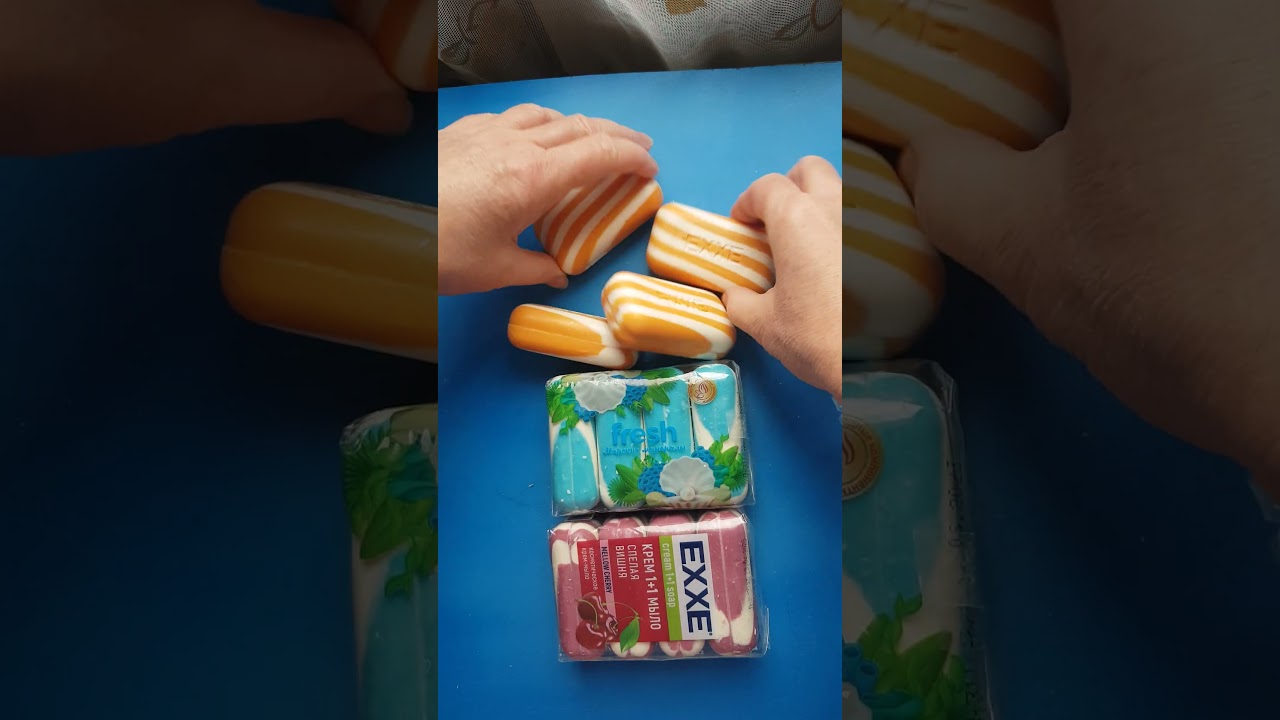 How Do They Make These Striped Soap Bars So Perfect? No talking.No music. #unpackingsoap #satisfying