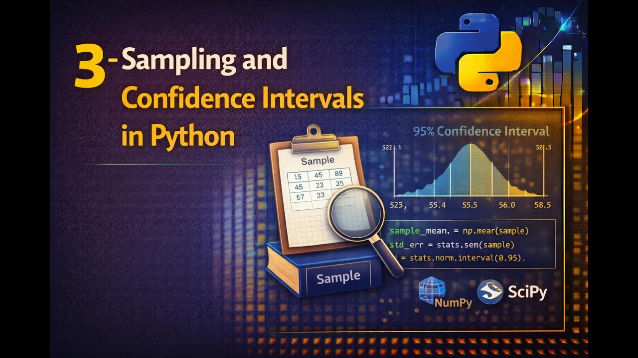 3 Sampling and Confidence Intervals in Python
