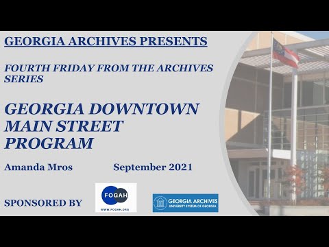 Fourth Friday From the Archives: Georgia Downtown Main Street Program by Amanda Mros