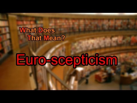 What does Euro-scepticism mean?