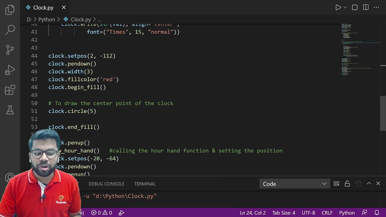Let's make Analog Clock | Python Turtle Program | Practically