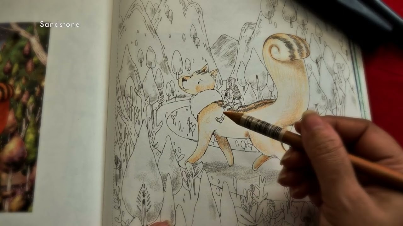 Aeppol's Forest Girl Coloring book with Derwent Lightfast Pencils|