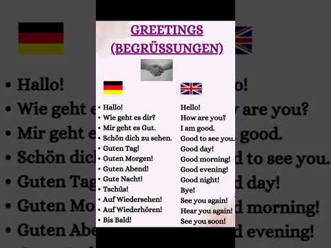 Greetings in German 🇩🇪 #german #deutsch
