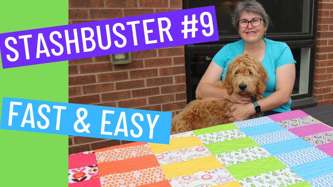🎉👌 FAST & EASY BEGINNER QUILT STASHBUSTER #9 -  FREE PATTERN