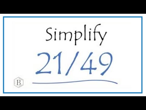 How to Simplify the Fraction 21/49