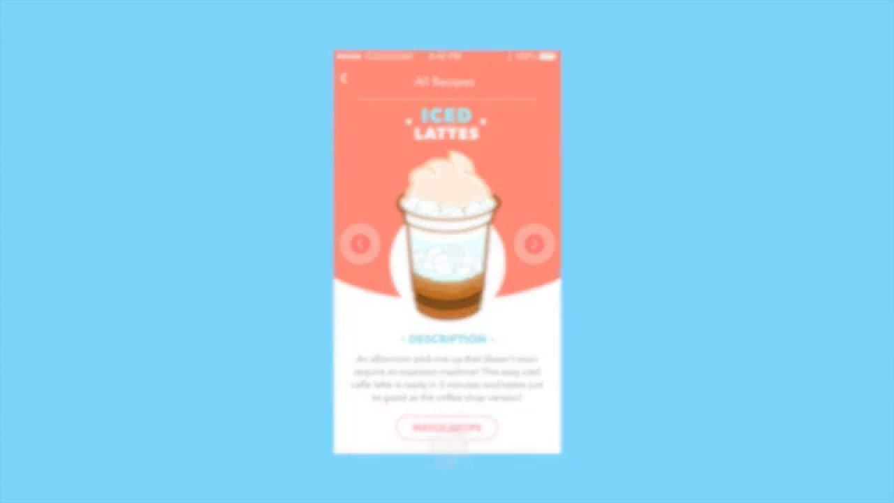 Coffee Recipes App Concept by Cleveroad