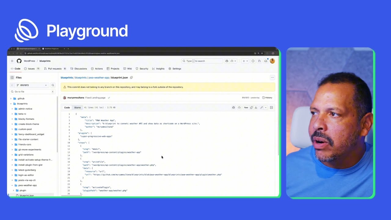 Previewing GitHub branches with WordPress Playground