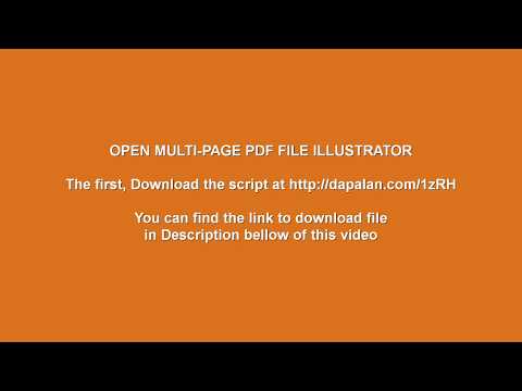 Open multi-page pdf file in illustrator