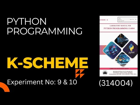PYTHON PROGRAMMING msbte PRACTICAL NO: [9] & [10] manual || msbte python manual answers ||