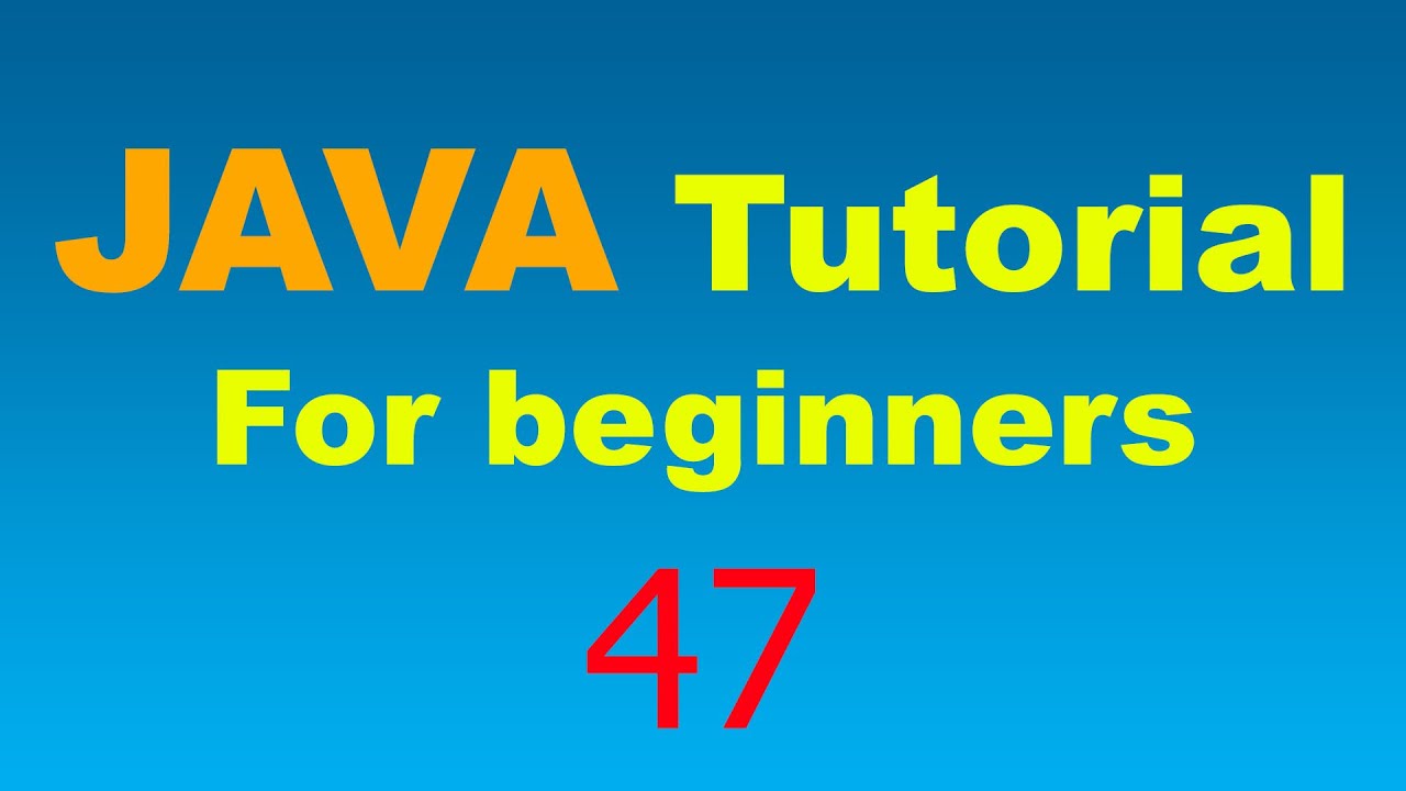 Java Tutorial for Beginners - 47 - Writing out to a file