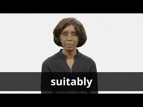 SUITABLY definition and meaning | Collins English Dictionary