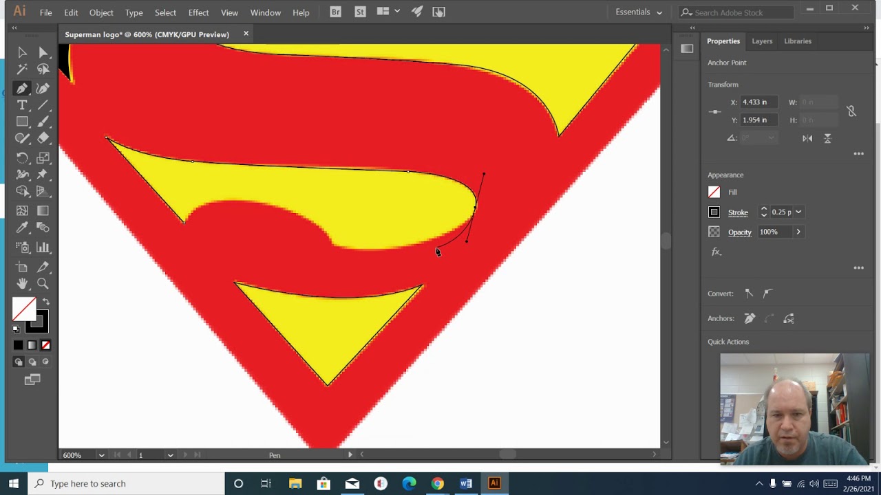 How to create the superman logo trace