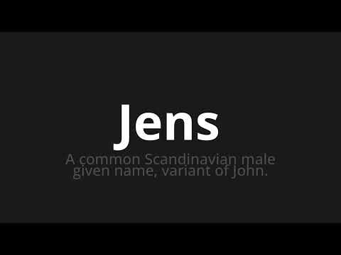 How to pronounce Jens