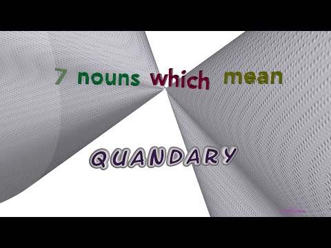 quandary - 9 nouns with the meaning of quandary (sentence examples)