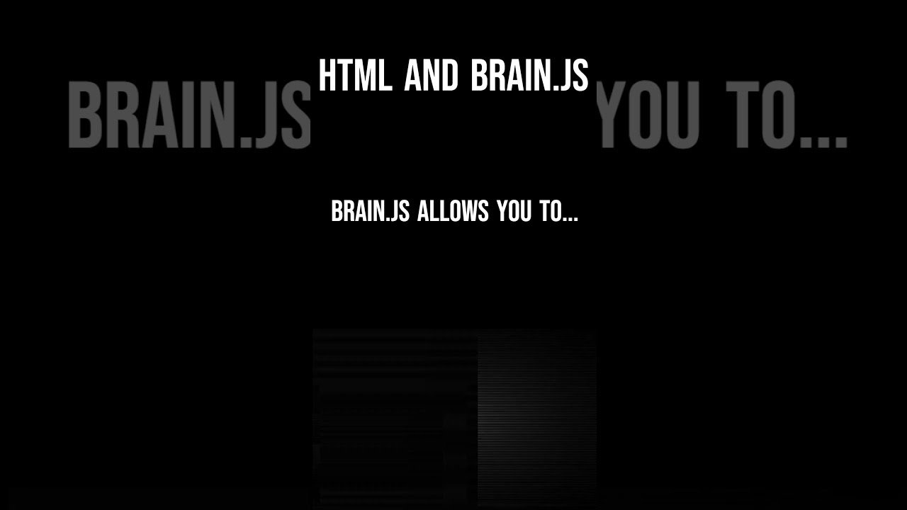 Brain.js and Html Create Application UI
