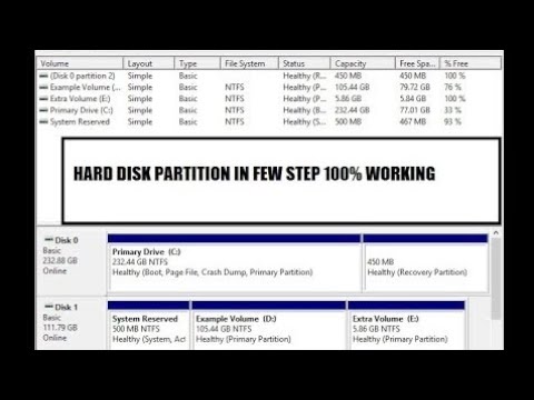 disk partition - how to make partitions on windows in telugu | hard disk partitions