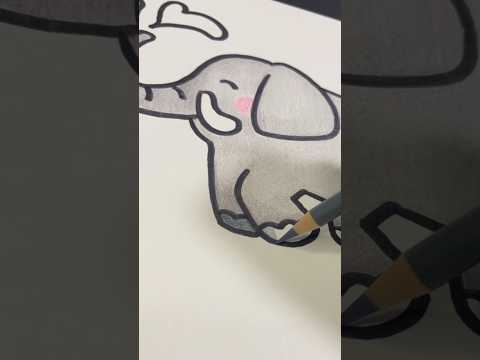 How to draw a cartoon elephant #easydrawing