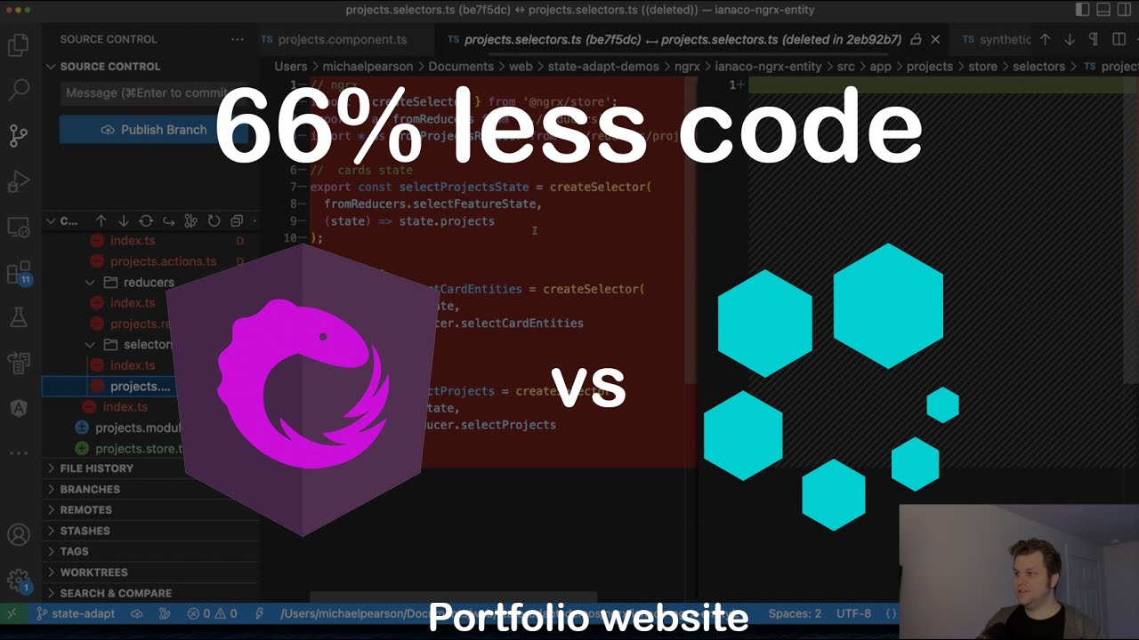 Portfolio website | NgRx/Entity vs StateAdapt