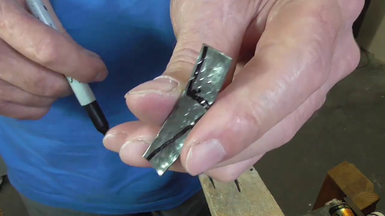 folded hammered pendant