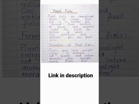 Fossil Fuels : Fossil Fuels , Formation of Fossil Fuels