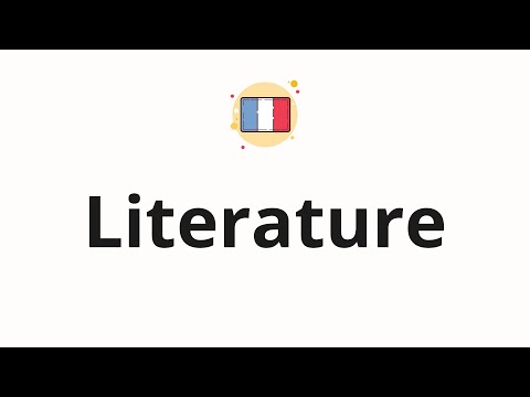 How to pronounce Literature