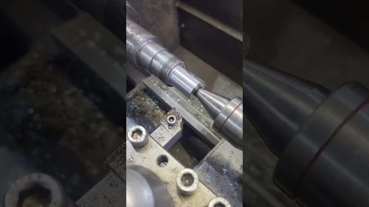 Repaired: Keyway on drive shaft. #italiaengineering #lathe #welding #milling #keyway #turning