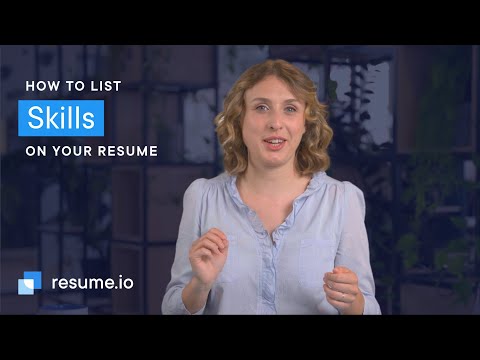 How to list skills on a resume