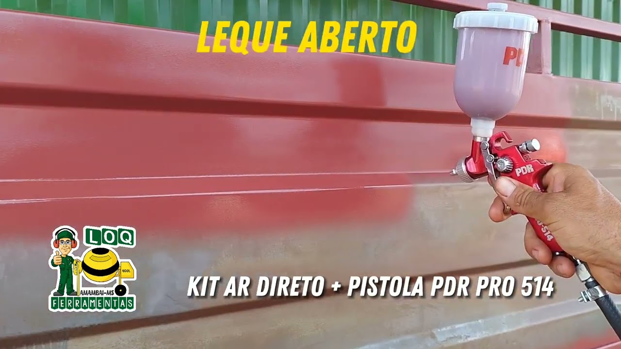 kit compressor ar direto + pistola PDR PRO 514