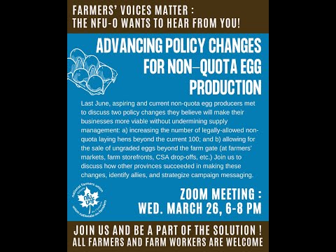 Farmers Voices Matter: Non-Quota Egg Meet-Up