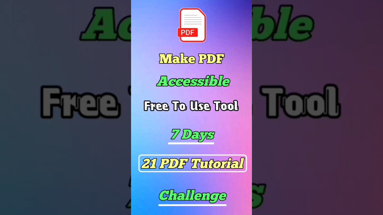 how to make pdf Accessible 😍 Day-5 Tutorial-2 #short #shorts #shortvideo