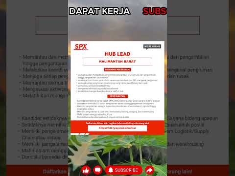 INFO LOWONGAN KERJA SHOPEE EXPRESS SPX POSISI BERIKUT #lokerkalimantan #loker #kerja #job #fyp
