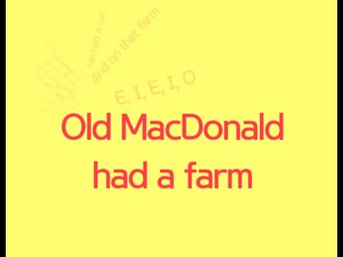 Old MacDonald Had A Farm (Lyrics Only)