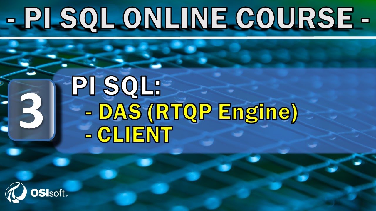 PI SQL - Install, configure and test PI SQL DAS (RTQP Engine) & PI SQL Client