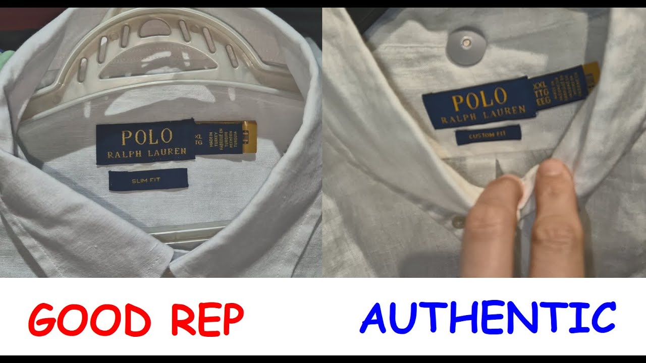 Polo Ralph Lauren linen shirt real vs fake. How to spot original Ralph Lauren flax shirt linen