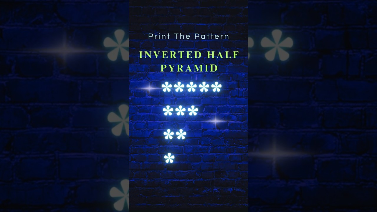 Inverted Half Pyramid | Java Pattern Programs | Java Tutorial | #shorts #java @FunWithCode-FWC