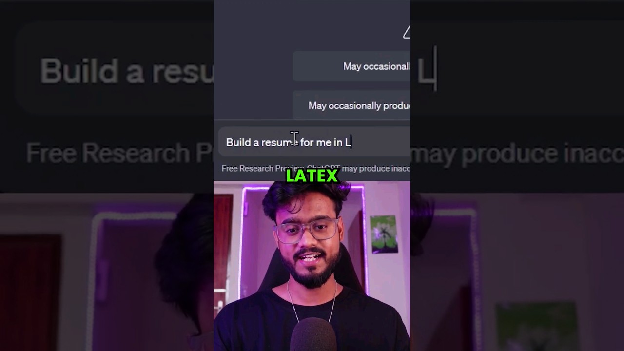 Using ChatGPT to Create a Resume in 30 seconds 🔥🔥 #shorts