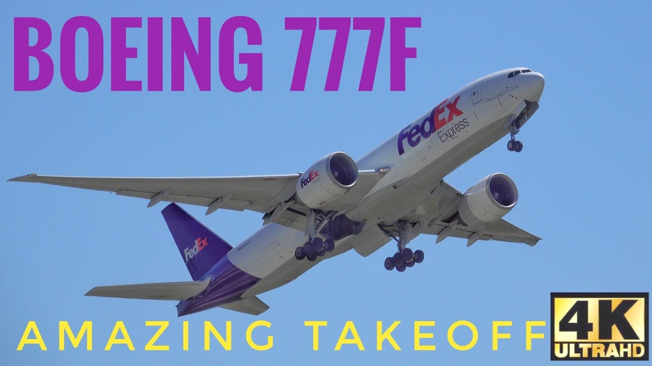 FedEx Boeing 777 Freighter Taking Off Memphis N882FD