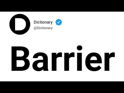 Barrier Meaning In English