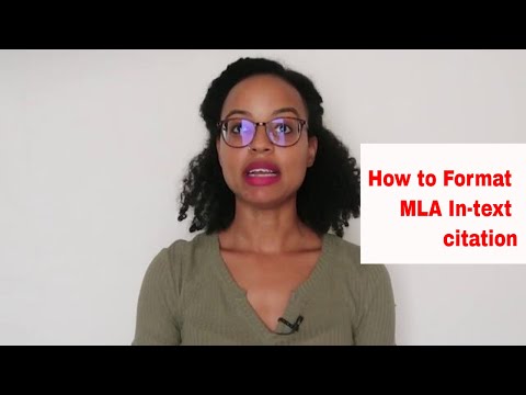 How to Format MLA In-text citation