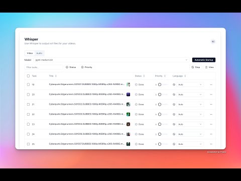 gpt-subtitle - Backdrop Build